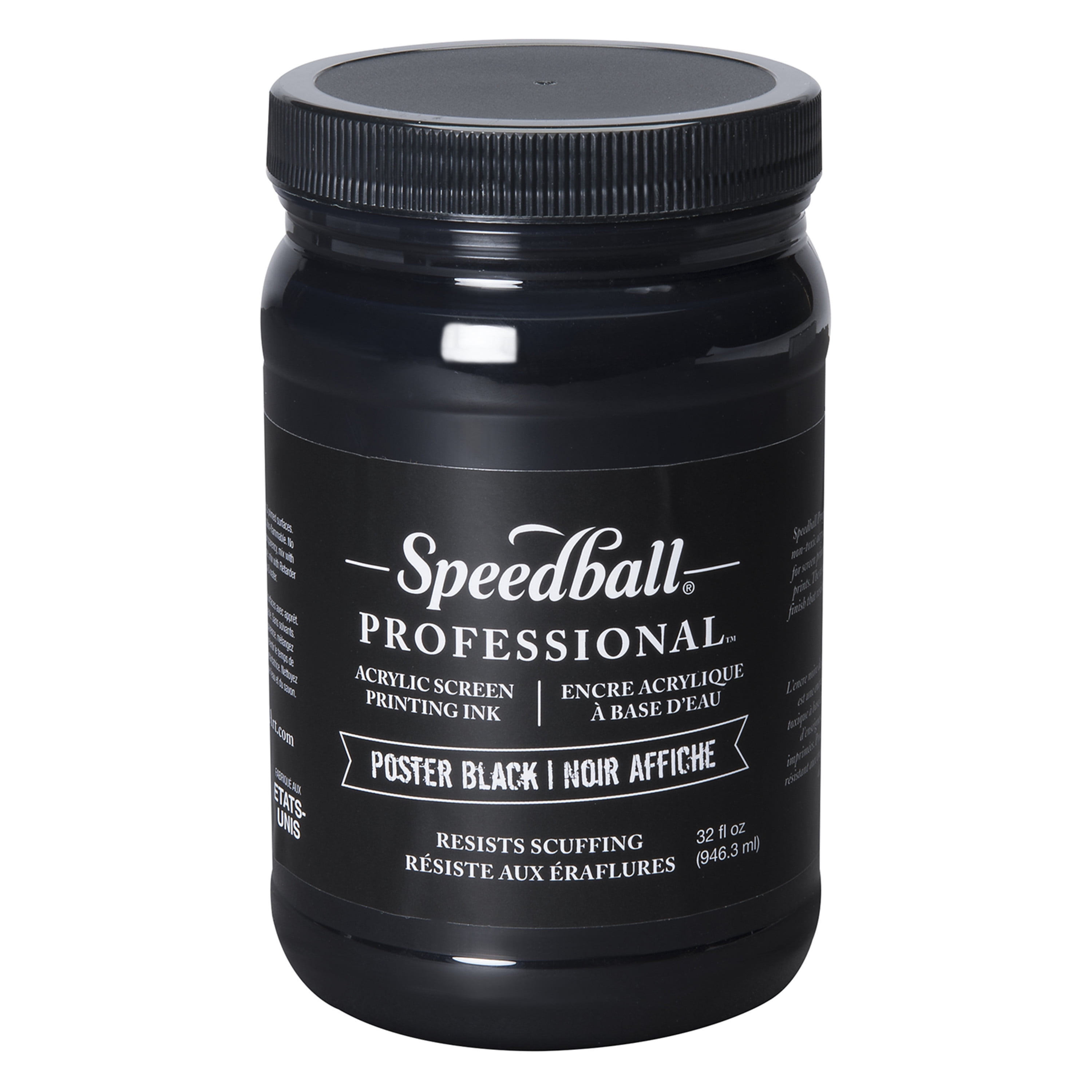 Speedball Professional Poster Acrylic Screenprinting Ink, Black ...
