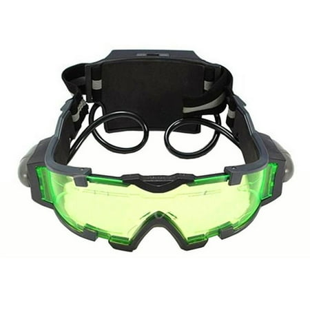 Adjustable LED Night Vision Glass Goggles Hunting Flip-out Light ...