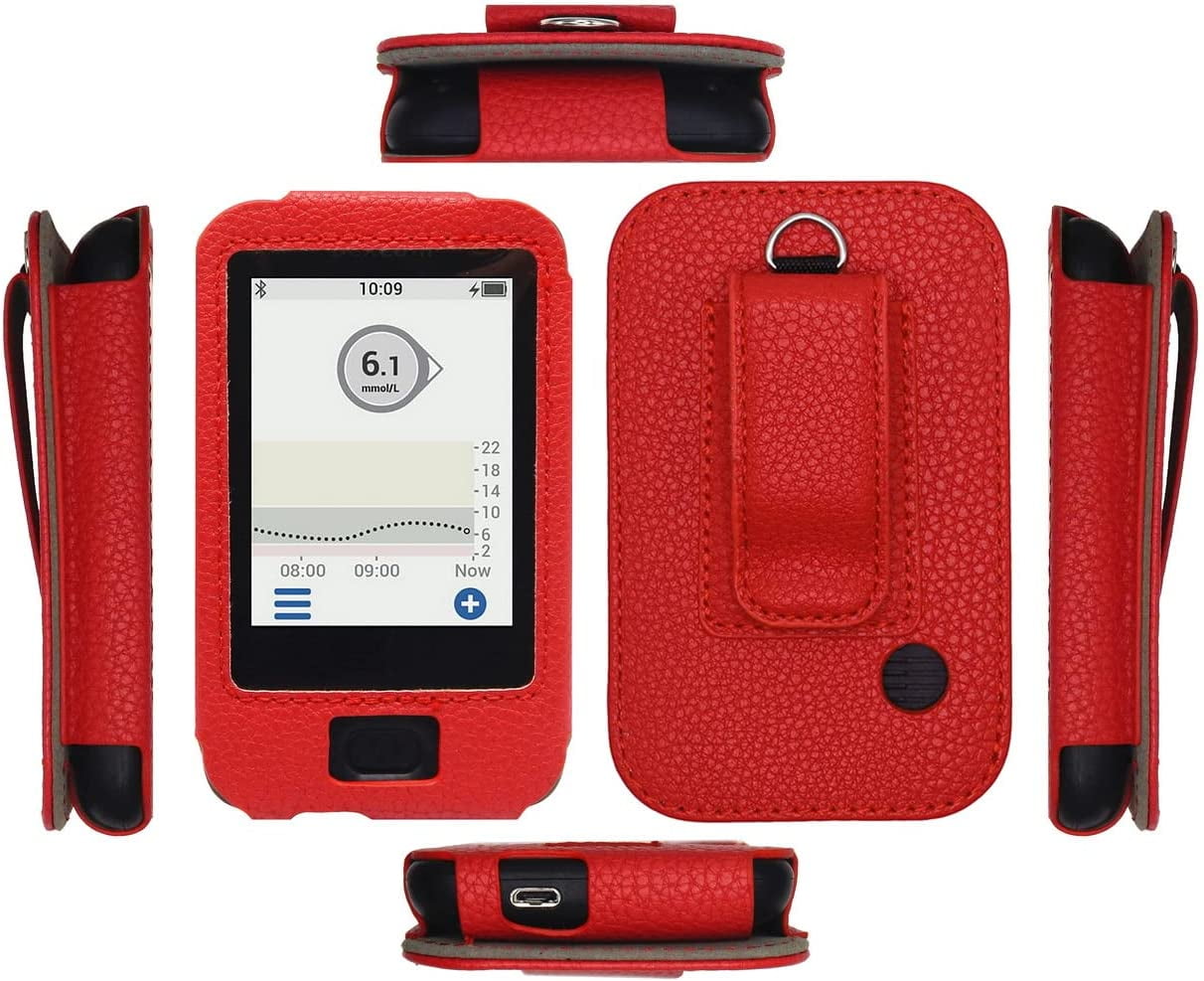 Premium Leather Case for Dexcom G6 with Screen Protector, Belt Clip ...
