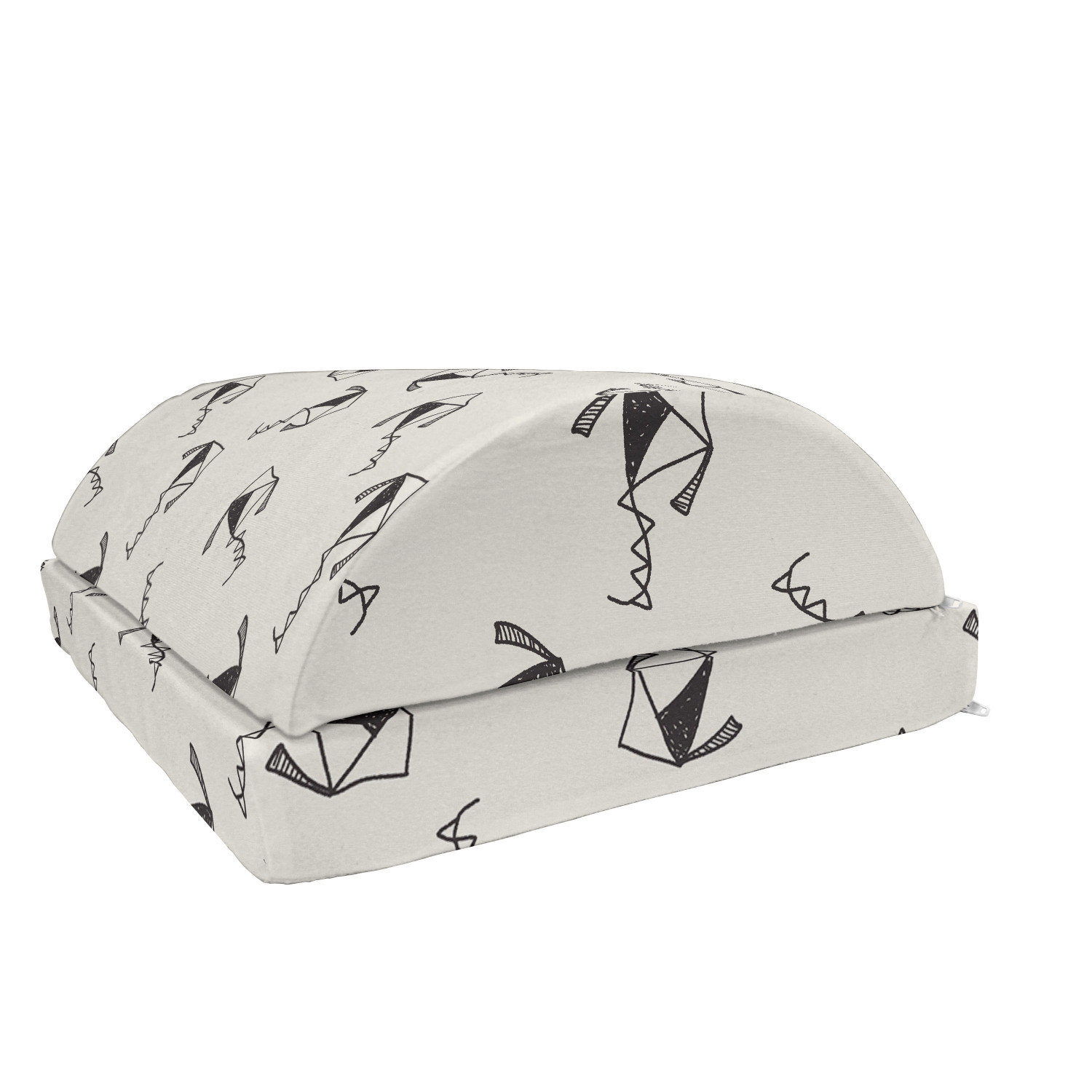 Kites Foot Rest, Hand Drawn Doodle Style Flying Kites Pattern Sketch ...