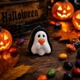 3D Printed Halloween Ghost Keychain Toy with Push Button Design for ...