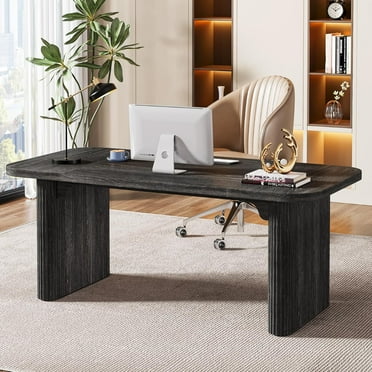 Tribesigns 71-Inch Executive Desk, L-Shaped Desk with Cabinet, Large ...