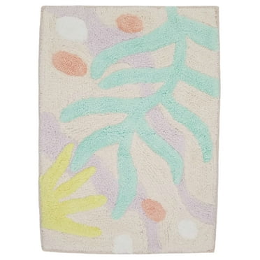 Scott Living Ultra Soft Plush Cotton Bath Rug, Sea Green 24 x 40 ...