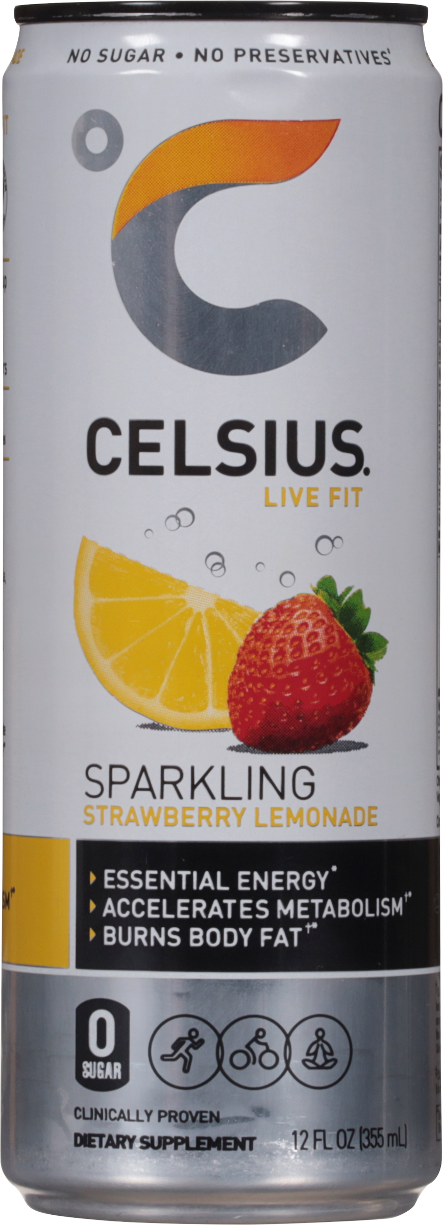 Celsius Sparkling Strawberry Lemonade - Walmart.com