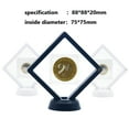 CCOCC 3D Floating Coin Display Frame, 90x90mm Black Plastic Holder for ...