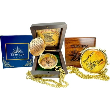 Antique Vintage Brass Pocket Compass Brass Nautical Compass Marine ...