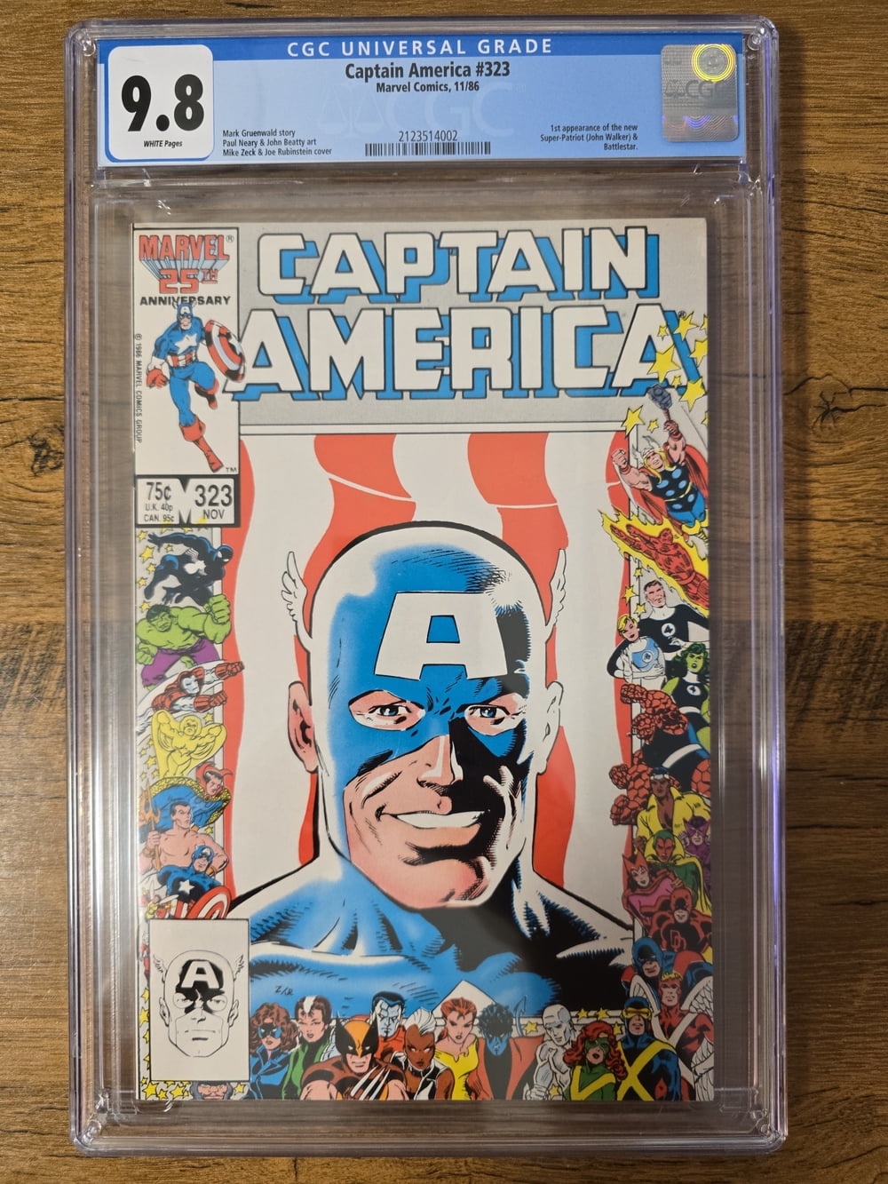 Captain America #323 - CGC 9.8 Comic Book - Walmart.com