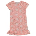 Sweet N Sassy Girls 2 Pack Sleep Nightgowns Gray Coral 4 5