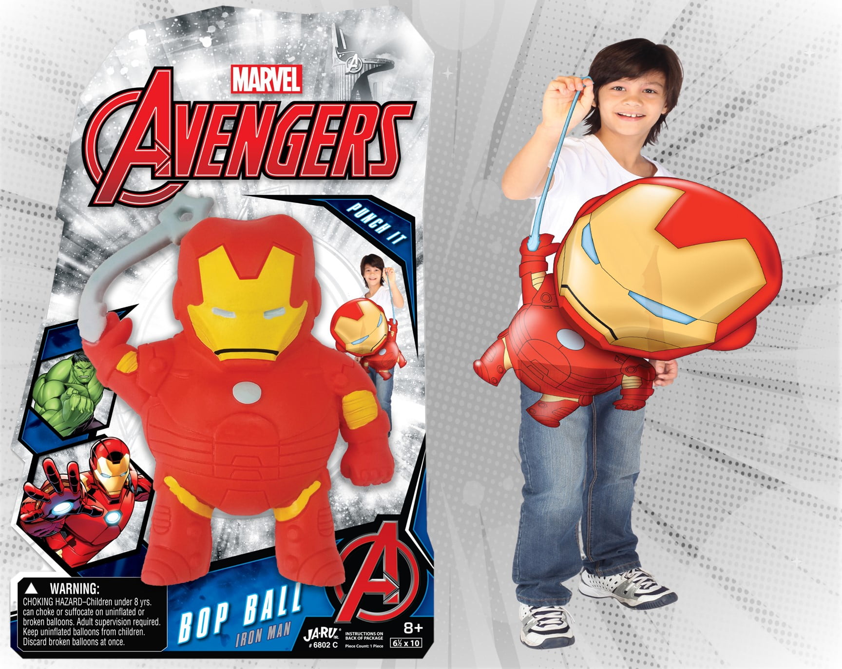 Buy Marvel Avengers Giant Punch Ball Bop Ball (3 Packs Assorted) Hulk ...