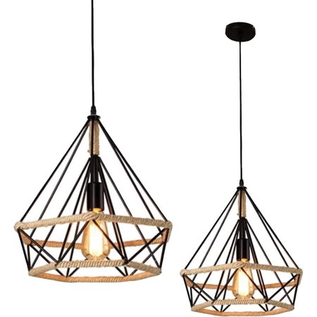 Retro Industrial Ceiling Pendant Light Fixture, Vintage Edison Cage ...