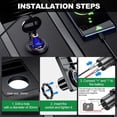 Metal 45W PD Type C Dual USB C Fast Car Charger Socket 12V/24V Car ...