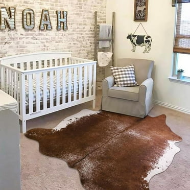 Lochas Faux Cowhide Rug, Soft Mat Carpet, Cow Print, for Bedroom/Living ...