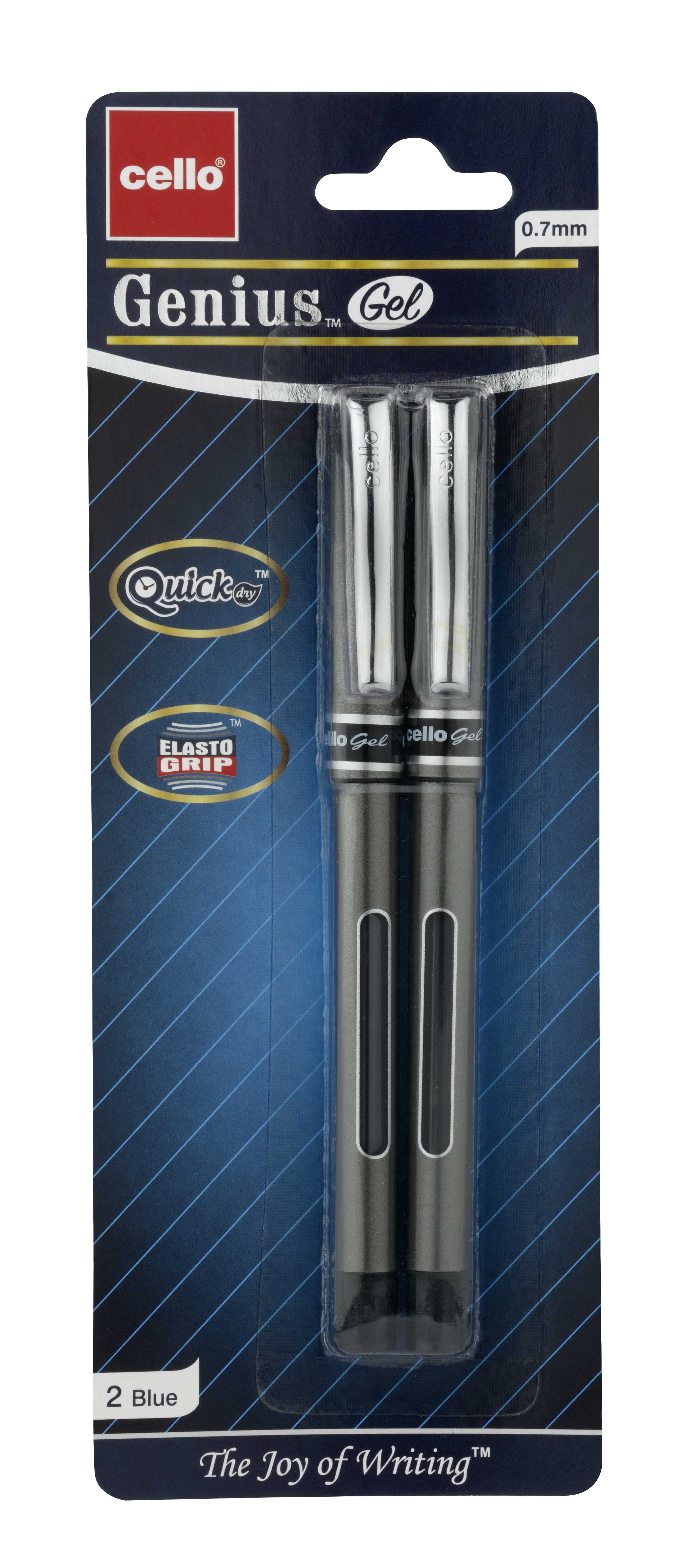 Cello Genius Gel Pen Blue (12 Packs) - Walmart.com