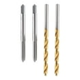 2Pcs M5x0.8 Straight Flute Thread Tap 2Pcs 4.2mm Twist Drill Bit Set ...