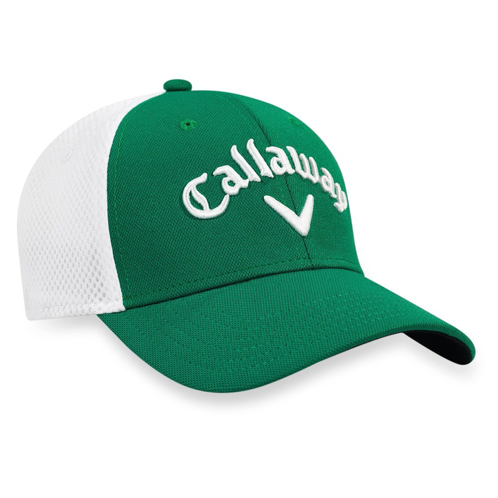 NEW 2017 Callaway Golf Mesh Fitted Green/White Large/XL Hat/Cap ...