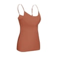 OIUUAK Women Cami Tops with Built in Bra, Square Neck Double Lined ...
