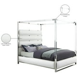 Meridian Furniture Encore Solid Wood and Faux Leather Queen Bed in ...