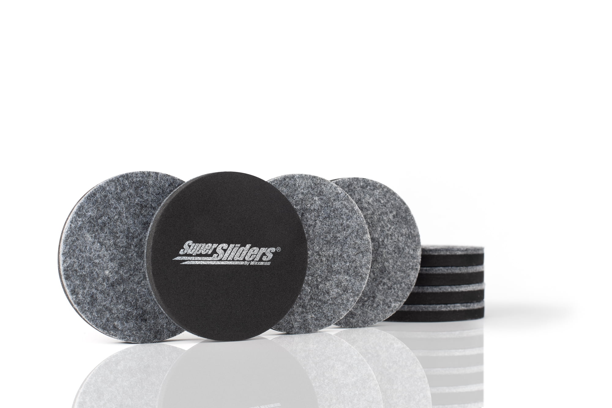 Super Sliders 3 1/2" Reusable Furniture Sliders, Wood, Gray (8 Pk ...