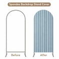 Arch Backdrop 6.6 Ft, Light Blue Striped Spandex Stretch Fitted Arch ...