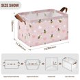Bee Love Pattern Collapsible Storage Bin Open Home Shelf Basket Water ...