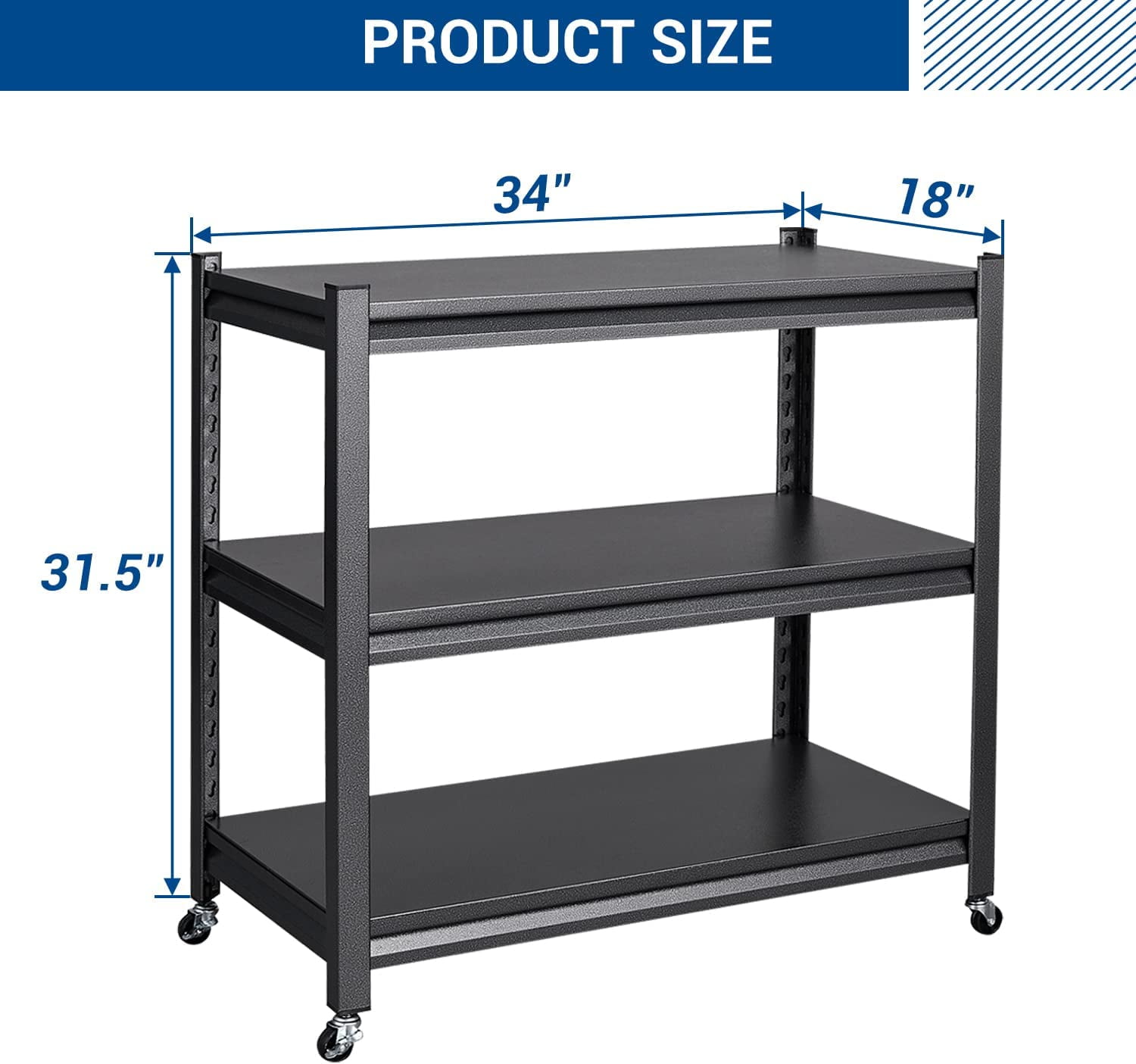 Buy STANI Shelves Metal Garage Storage Shelves for Garage Storage ...