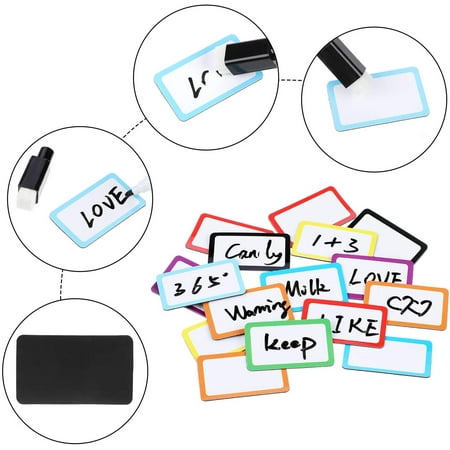 56 Pieces Magnetic Dry Erase Labels Name Plate Tags and 4 Pieces ...