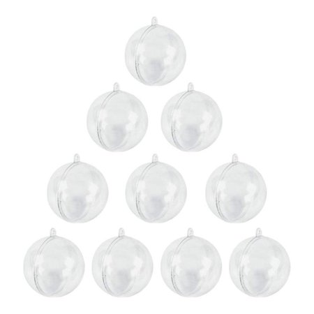 Christmas Fillable Balls Party Decor Fillable Balls Transparent Plastic ...
