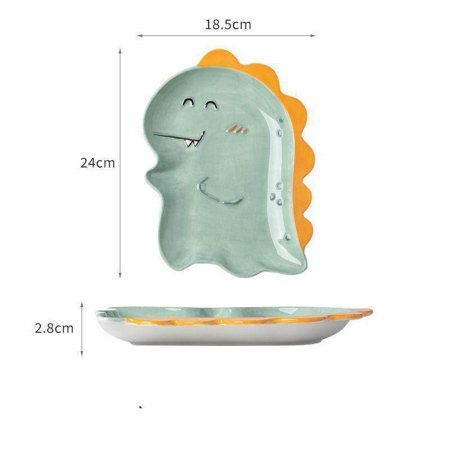 Livesture Ceramic Tableware Cute Children's Dinner Plate Ideas Dinosaur ...