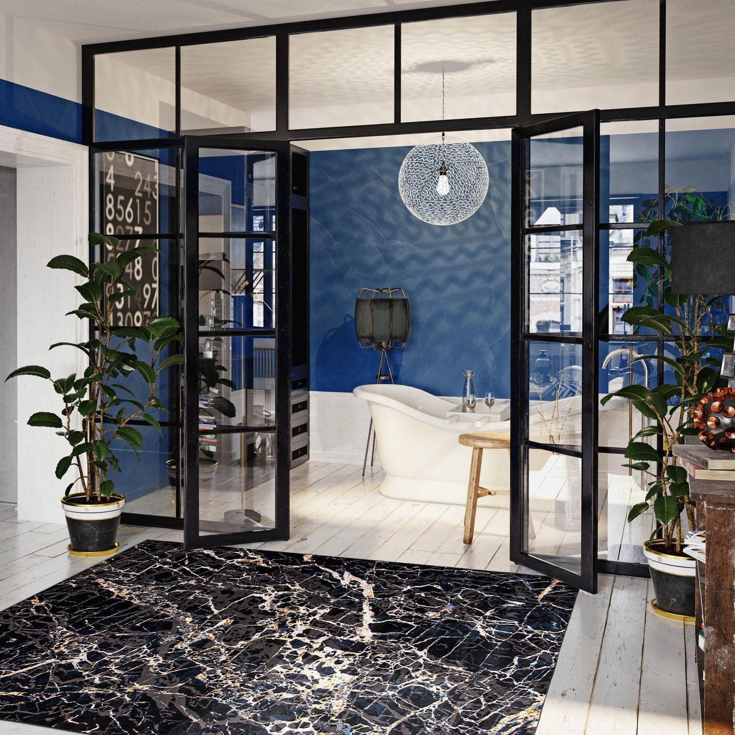 Click here for Ecarpet Marble Textured Area Rug  Contemporary Car... prices