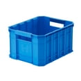 (3 pack) HART 8.5 Gallon Stackable Plastic Utility Crate, Blue ...