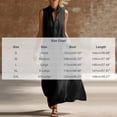 Kmonabie Women Button Front Sleeveless High Neck Maxi Dress Boho Beach ...