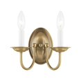 Livex Lighting Williamsburgh Wall Sconce in White - Walmart.com