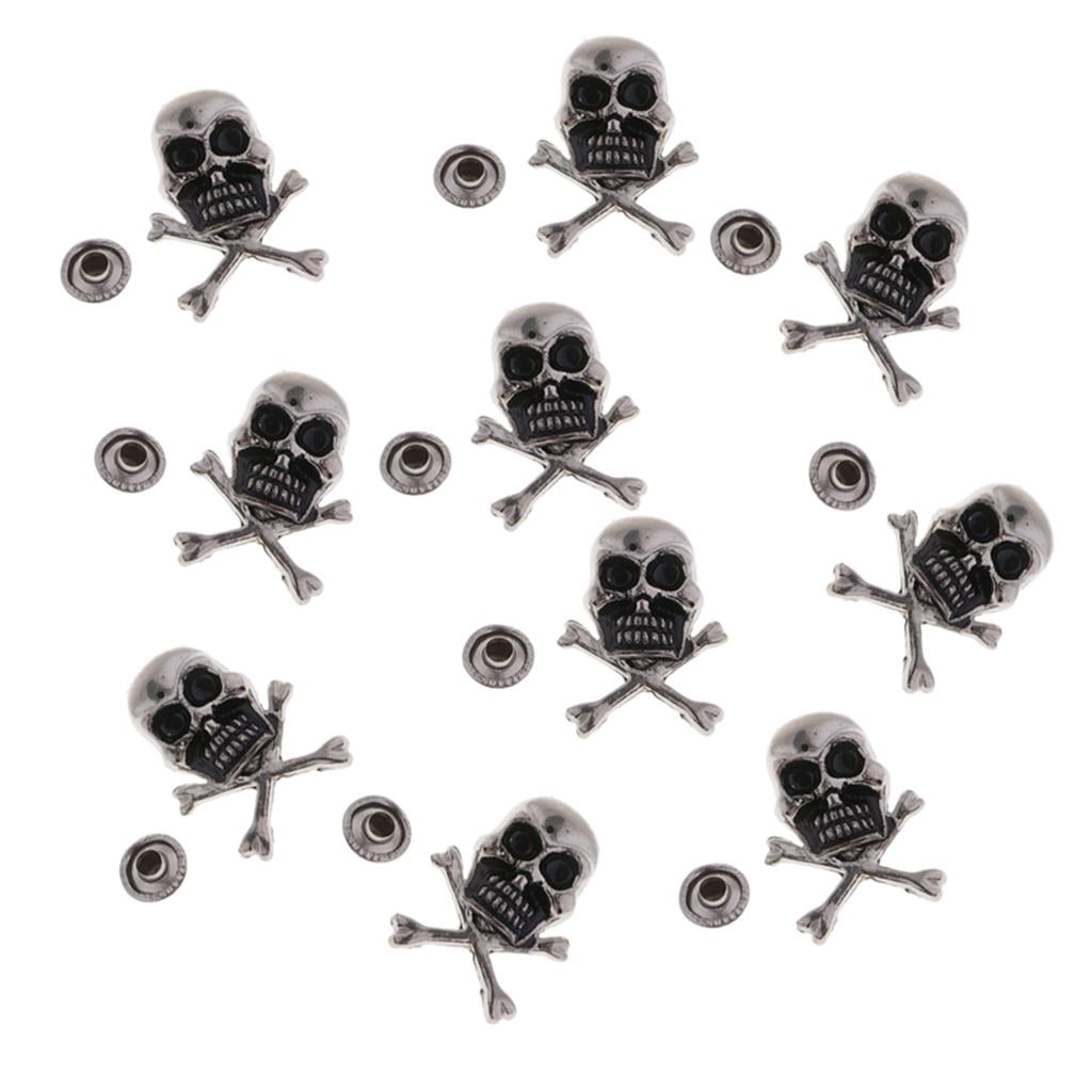 10pcs Skull Rivets Hollow Rivets Decorative Rivets Jewelry Rivets for ...