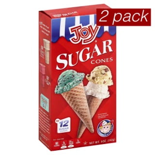 Joy Sugar Cones Ice Cream Cones (Pack of 2) - Walmart.com