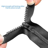 Holzlrgus, 2PCS Separating Jacket Zippers, 24 Inch, Black Molded ...