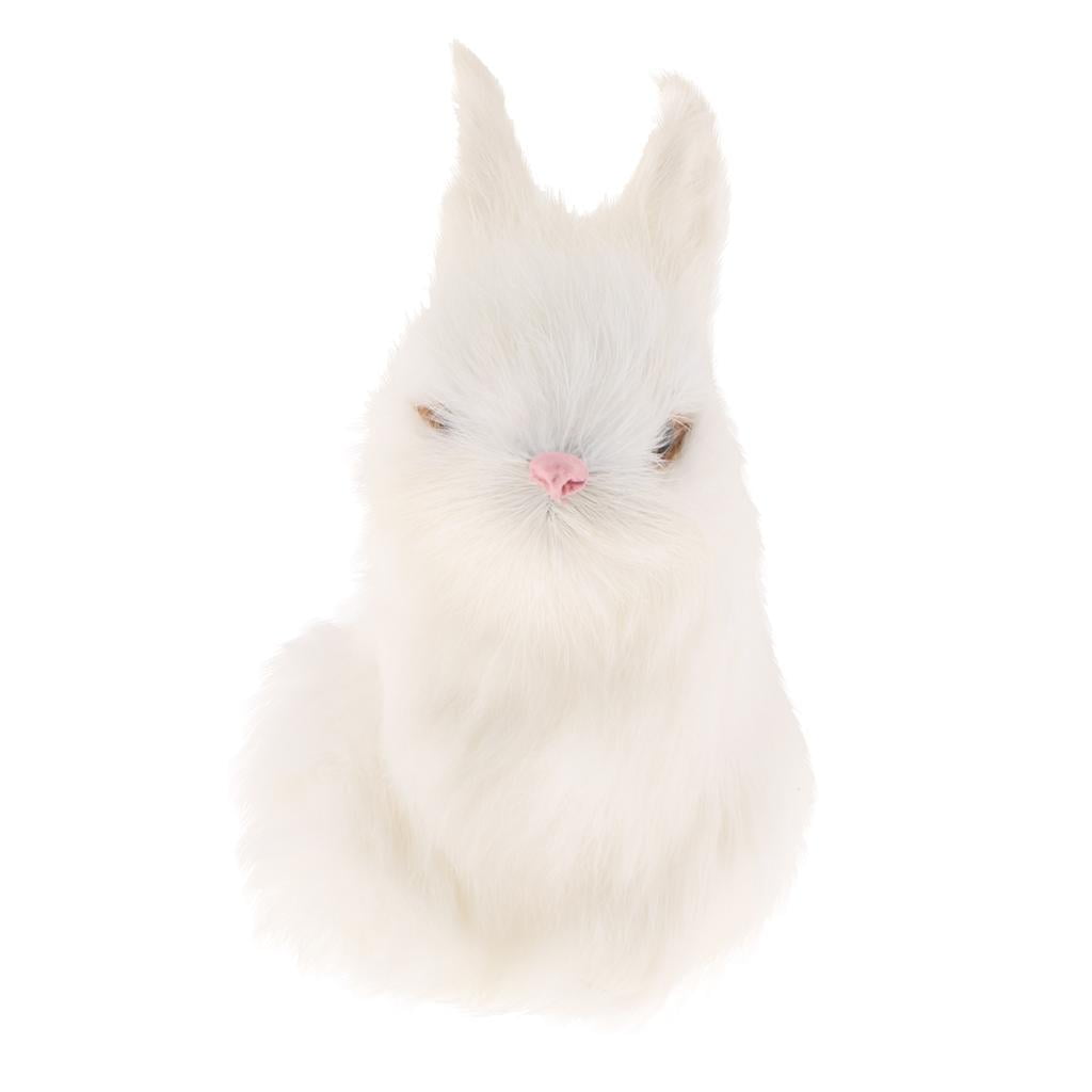 Realistic Rabbit Artificial Decoration Ornament Fairy Garden Prop Model ...