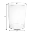 2 Pack Plastic Waste Basket, Clear Round Trash Can Small Wastebasket ...