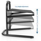 VIVO Black Ergonomic Height Adjustable Standing Foot Rest Relief ...