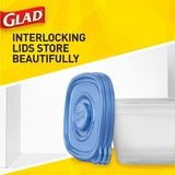 Glad Food Storage Containers with Plastic Lids - 24 Ounce Snack To Go ...