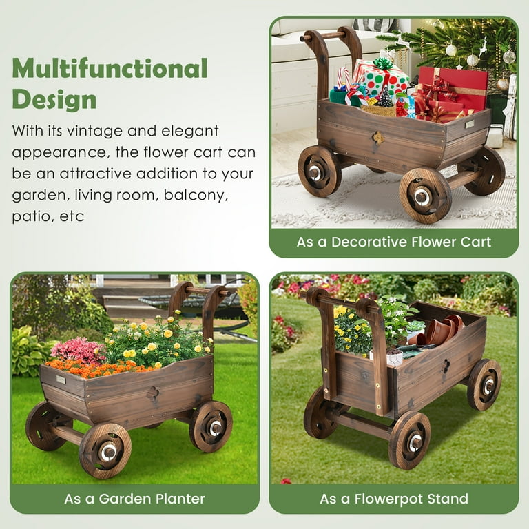 Decorative Garden Cart Planters | Shelly Lighting