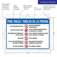 Pool Rules Sign Bilingual, Spanish English, - Walmart.com