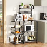 Walsunny Kitchen Bakers Rack with Power Outlet,Industrial Kitchen ...