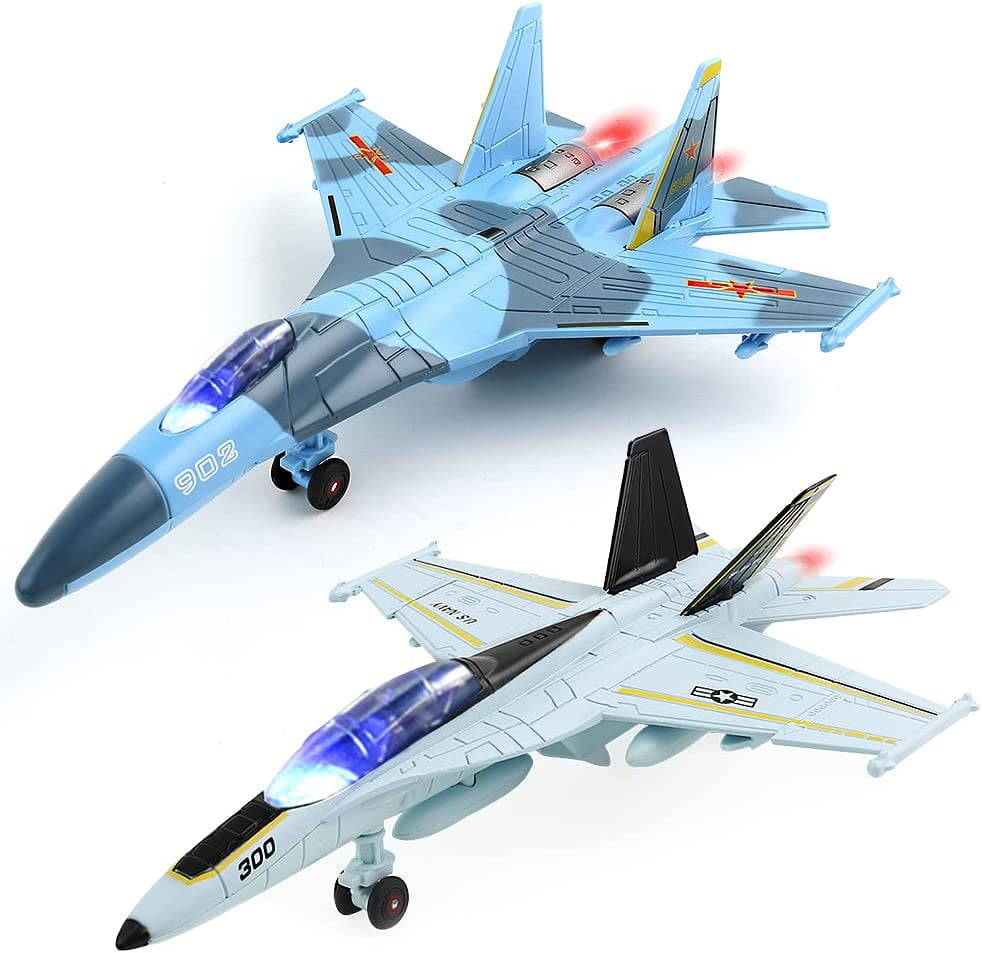 Airplane Toy for Boys - 2 Pack, Diecast Airplane Toys for Kids, SU35 ...