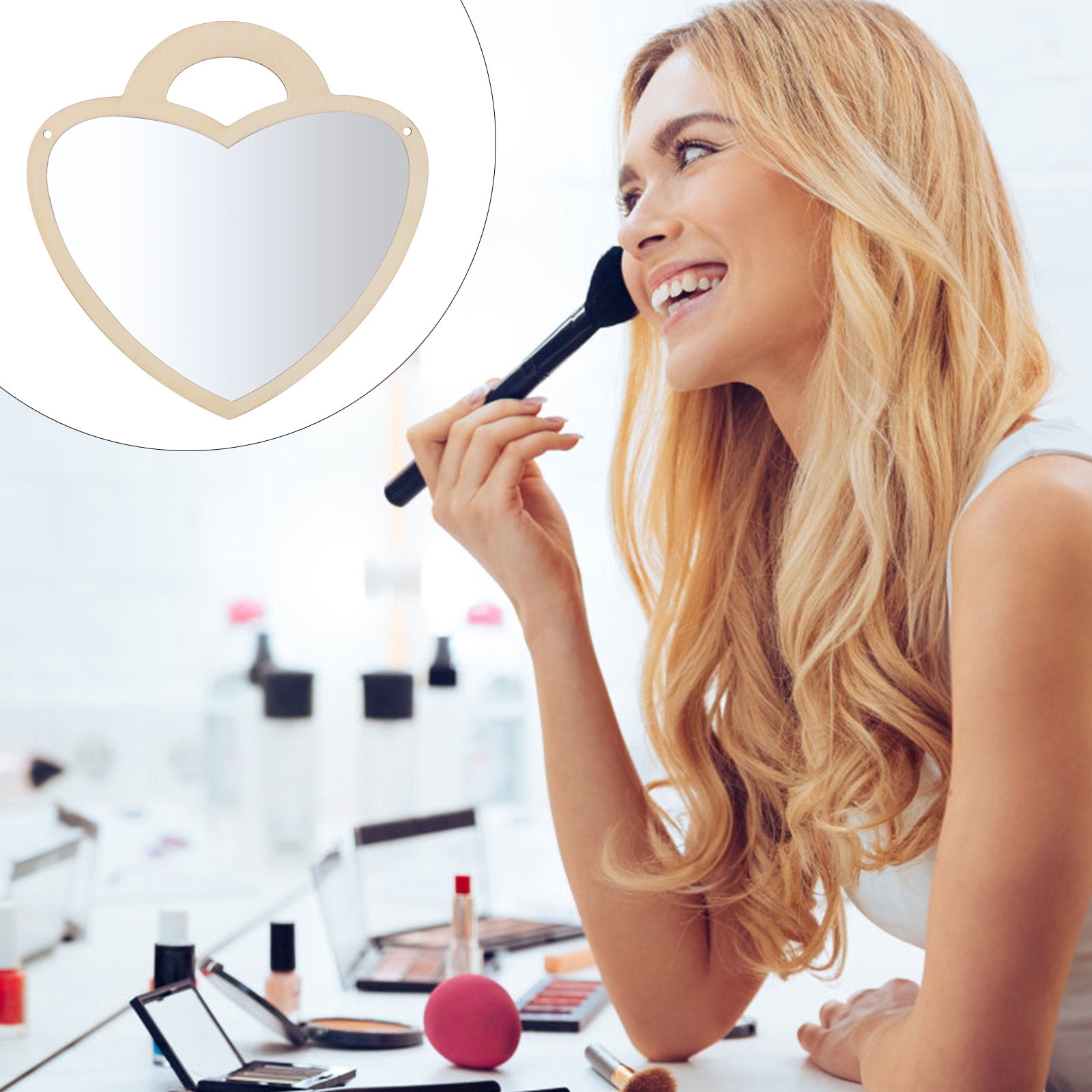 Click here for Ushobe 1set Heart Shape Mirrors For Wall Acrylic W... prices