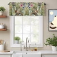 Bird Wildflowers Valance Curtains for Windows, Glass Jars Bird Nest ...