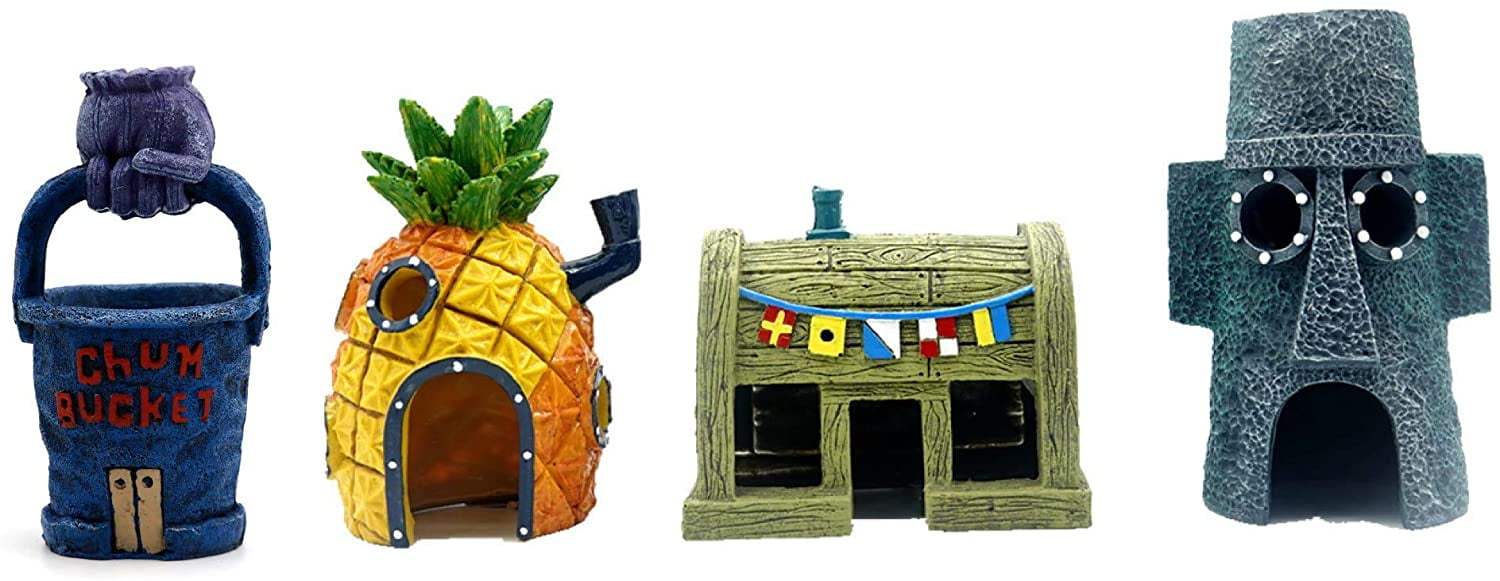 Aquarium Fish Tank Decoration, Pineapple House, Spongebob House, Crab ...