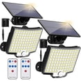 106LED Split Solar Wall Light with PIR Motion Sensor, Waterproof ...