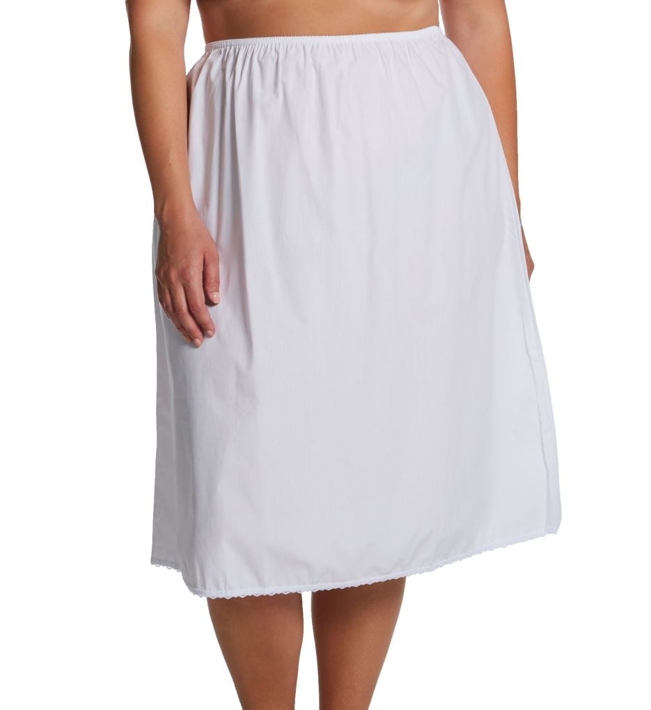 Women's Shadowline 1090X Plus Cool Cottons 25 Inch Half Slip (White 2X ...