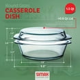 Simax Casserole Dish with Lid Microwave & Oven Safe Clear Glass ...