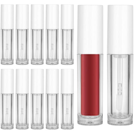 12 Pieces White Round Lip Gloss Bottle Containers, 5 L ini Empty ...